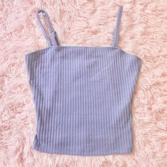 Hollister | Tops | Ribbed Periwinkle Blue Squareneck Crop Tank Top ...